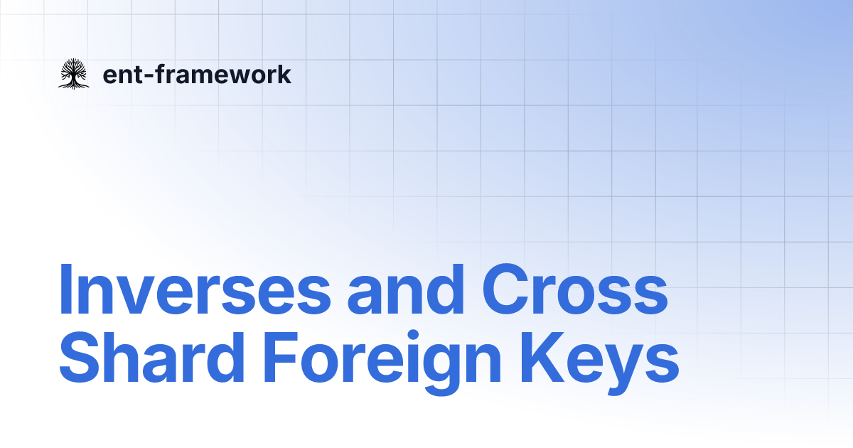 Inverses and Cross Shard Foreign Keys | ent-framework
