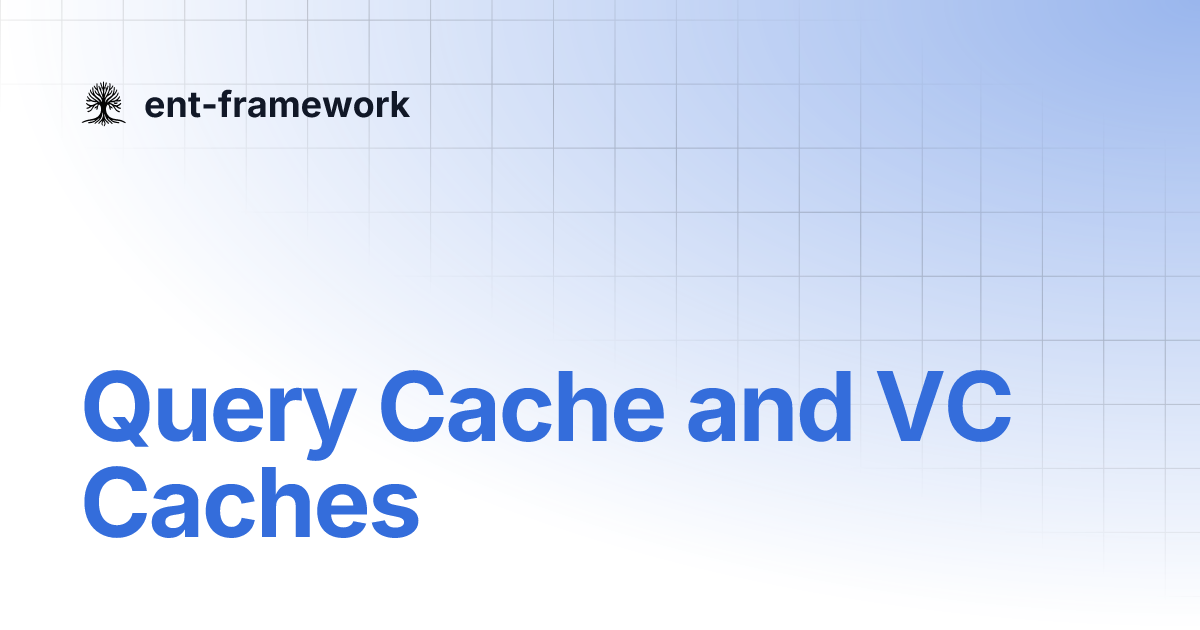 Query Cache and VC Caches | ent-framework
